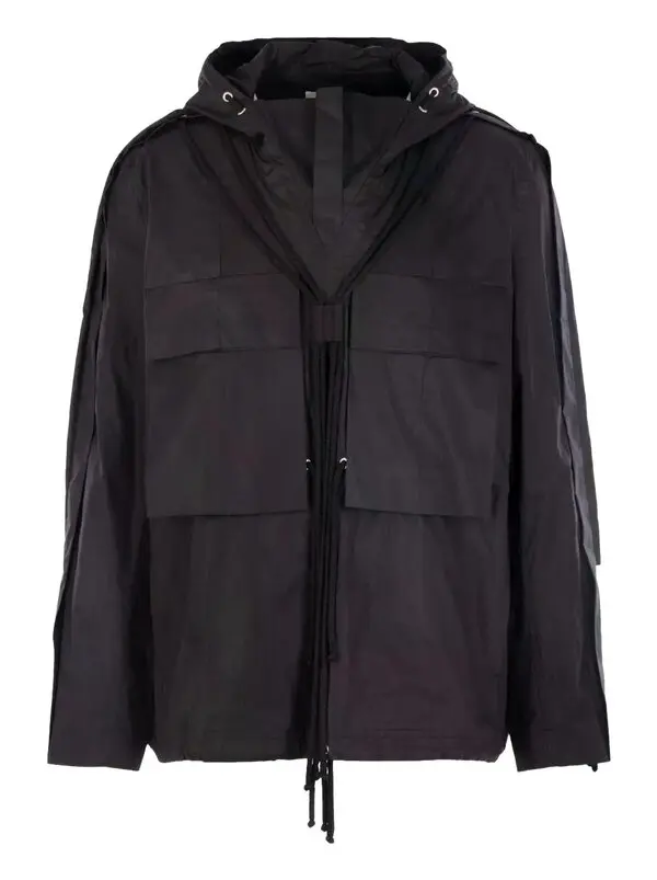 CRAIG GREEN High-collar Hooded Jacket - Black