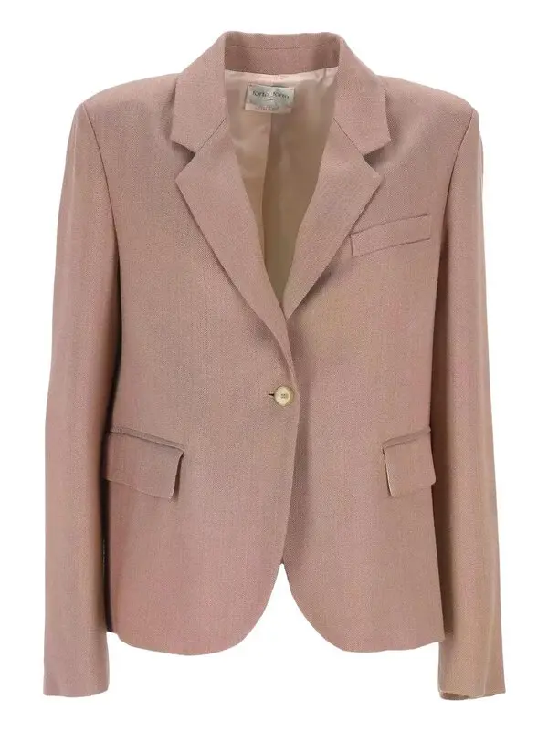 FORTE_FORTE Button Single-breasted Blazer - Pink