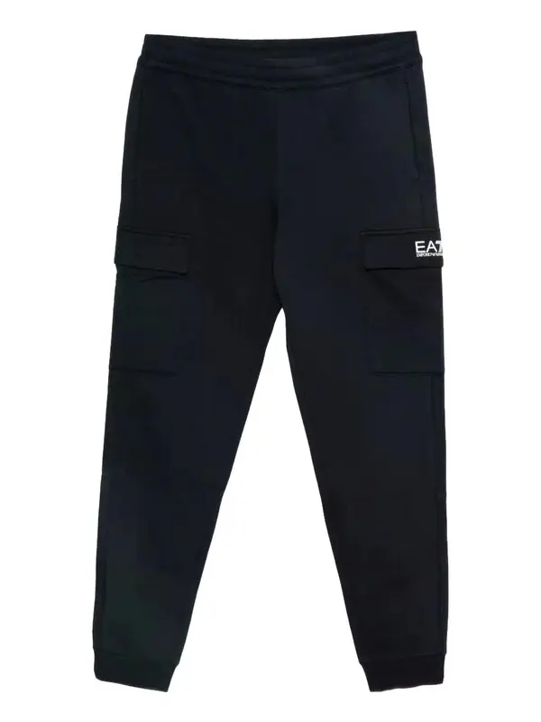 EA7 Logo-detail Cargo Track Pants - Blue