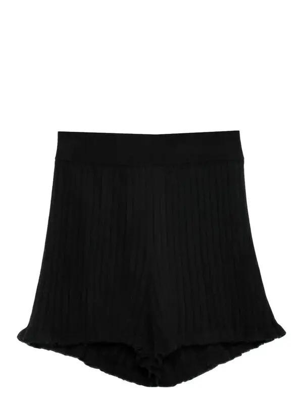 LISA YANG Ribbed Shorts - Black