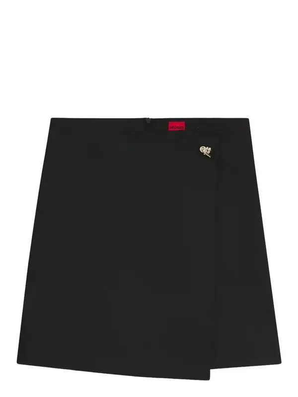 Hugo Detail Mini Skirt - Black