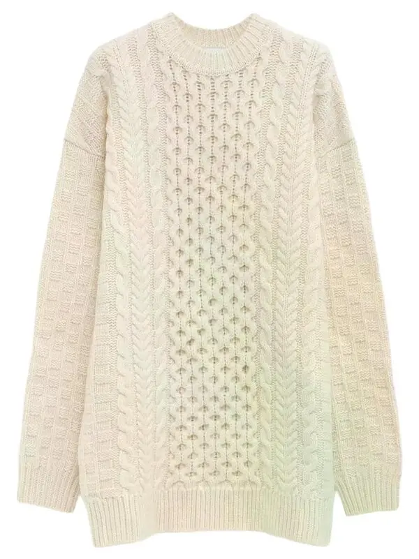 DURAN LANTINK Cable-knit Mini Dress - Neutrals