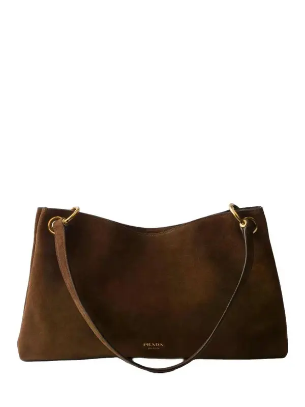 Prada Large Etude Shoulder Bag - Brown