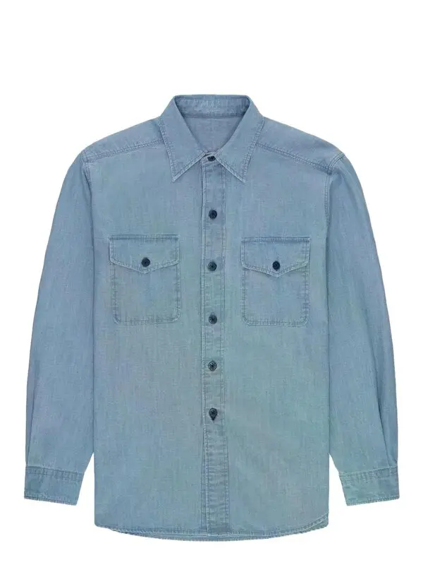 FORTELA Double-pocket Cotton Shirt Jacket - Blue