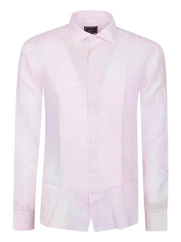 ORIAN Long-sleeved Linen Shirt - Pink