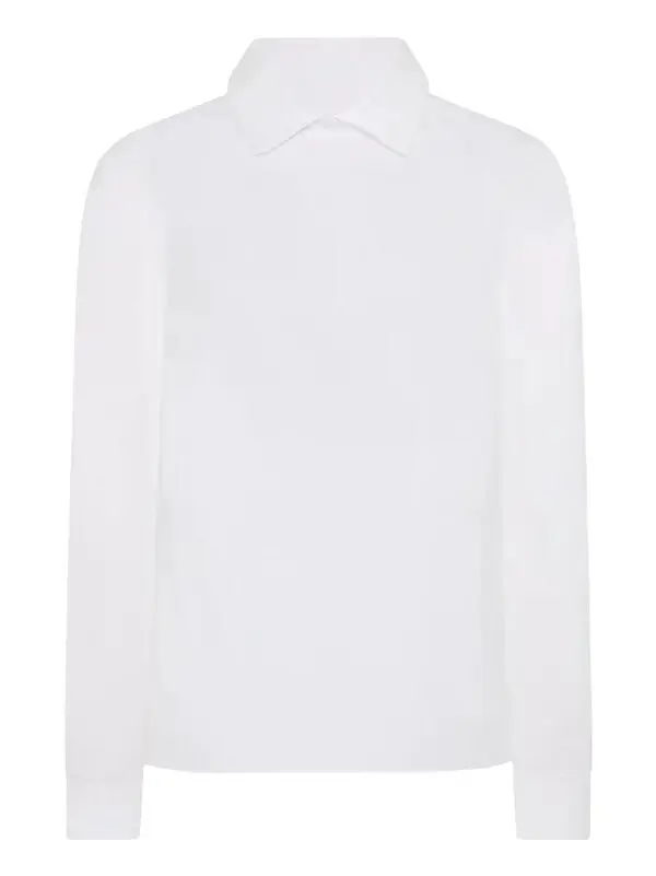 Rosetta Getty Long-sleeve Polo-collar T-shirt - White