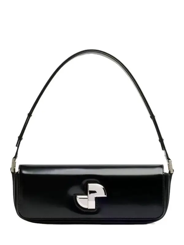 Patou Le Lock Logo-plaque Shoulder Bag - Black