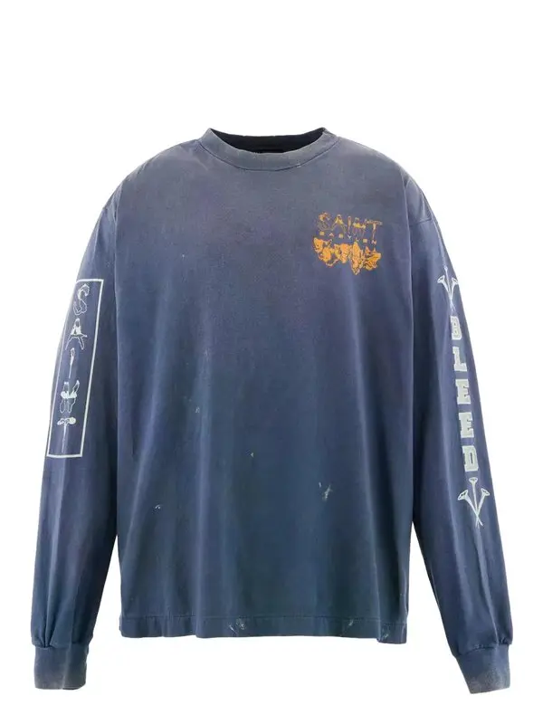 SAINT MXXXXXX Long-sleeve T-shirt - Blue