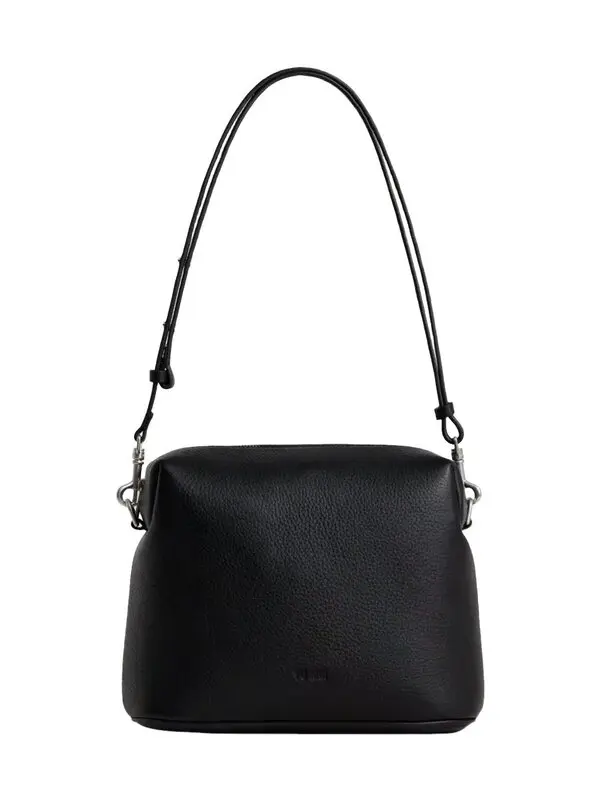 YU MEI Grained Leather Zip Bag - Black