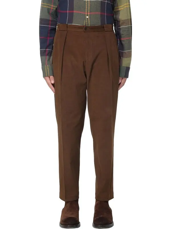 BRIGLIA 1949 Flat Front Trousers - Brown