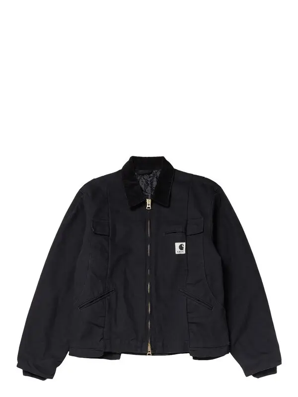 Sacai Carhartt Wip Cotton-canvas Panelled Jacket - Black