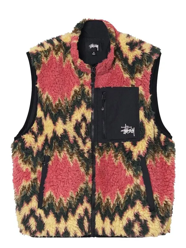 StÜssy Fillmore Sherpa Vest - Yellow