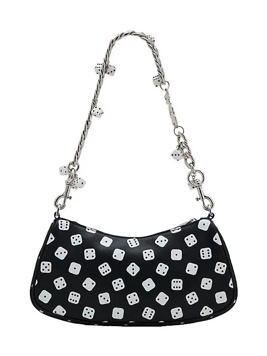 Marc Jacobs Charm Leather Shoulder Bag - Black/white