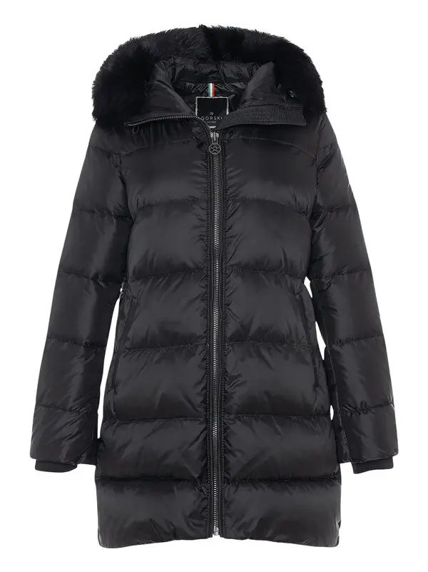 Gorski Apres-ski Jacket With Detachable Toscana Lamb Hood Trim - Black