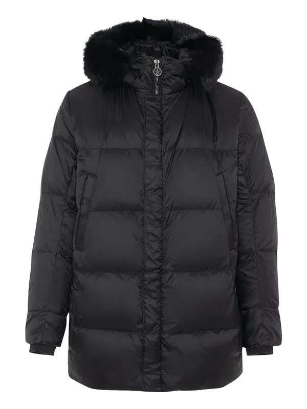 Gorski Padded Apres-ski Jacket With Toscana Lamb Shearling Hood - Black