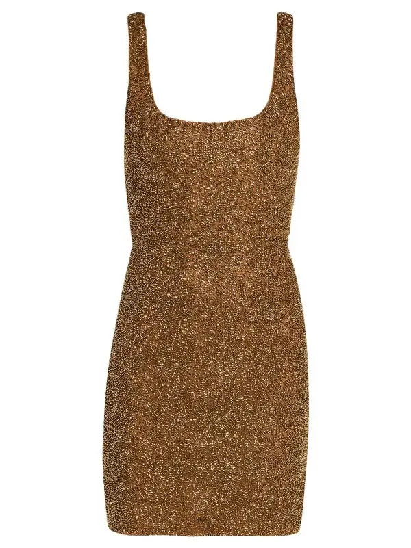 L'Agence Inori Beaded Mini Dress - Antique Go