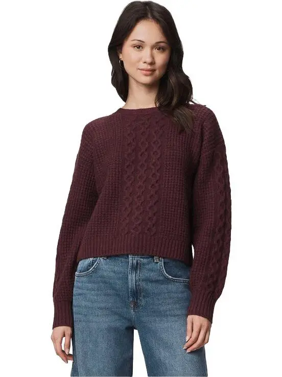 Splendid Celeste Cable Knit Sweater - Red