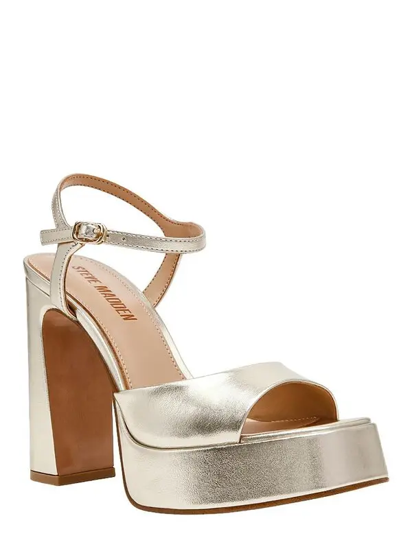 Steve Madden Liandra Platform Sandals - Champagne