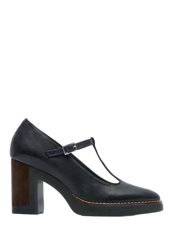 Bernardo 95mm T-strap Pumps - Black