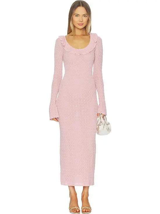 LoveShackFancy Tawnie Knit Dress - Opal Pink