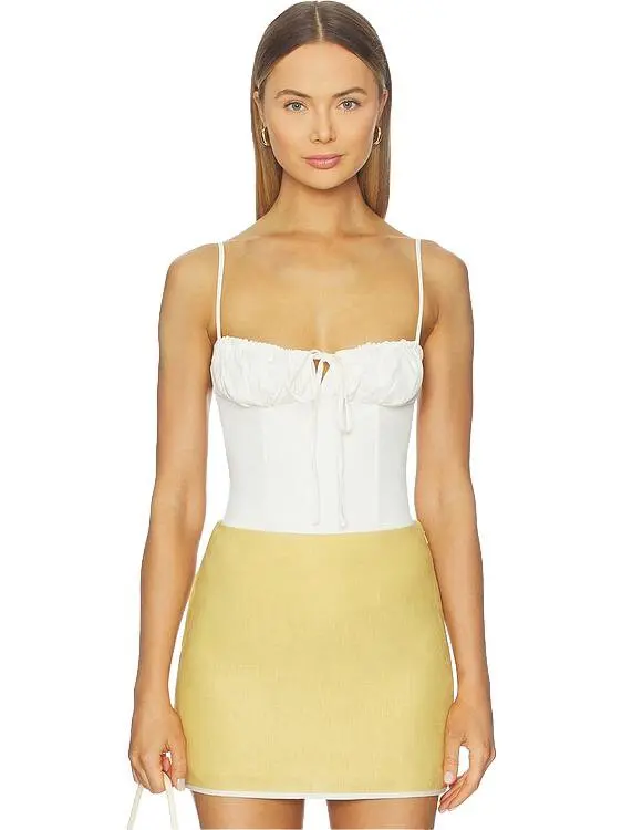 SNDYS Lelessa Corset Top - Vanilla