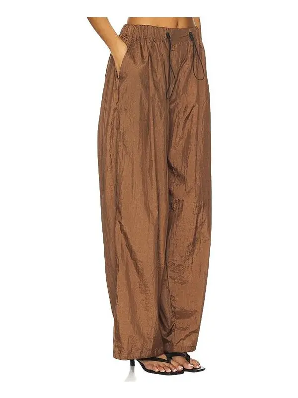 SWF Parachute Draped Wide-leg Pant - Cocoa