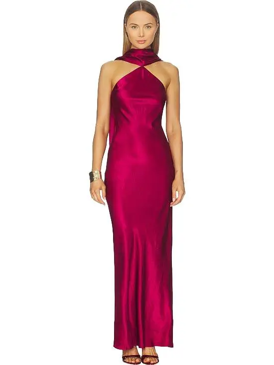Amanda Uprichard X Ashton Maxi Dress - Wine