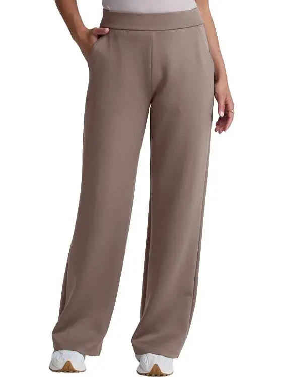 Beyond Yoga In The Flow Wide Leg Sweatpants - Cappuccino