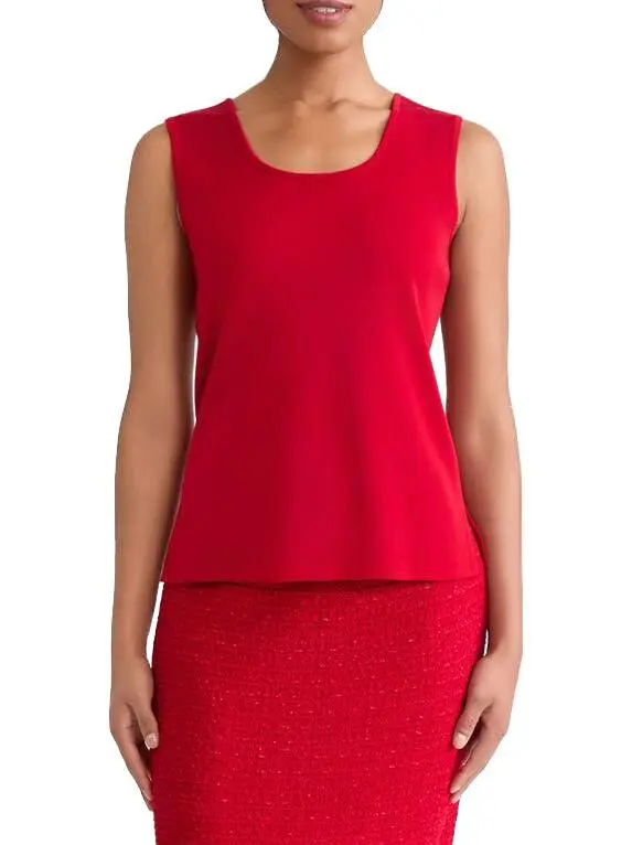 Ming Wang Scoop Neck Knit Tank - Holiday