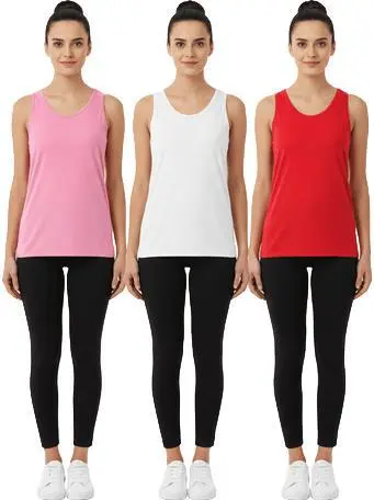 BENBEN Tank Top Racerback 3-pack - Pink/white/lavender