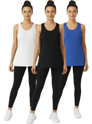 BENBEN Tank Top Racerback 3-pack - White/black/royal