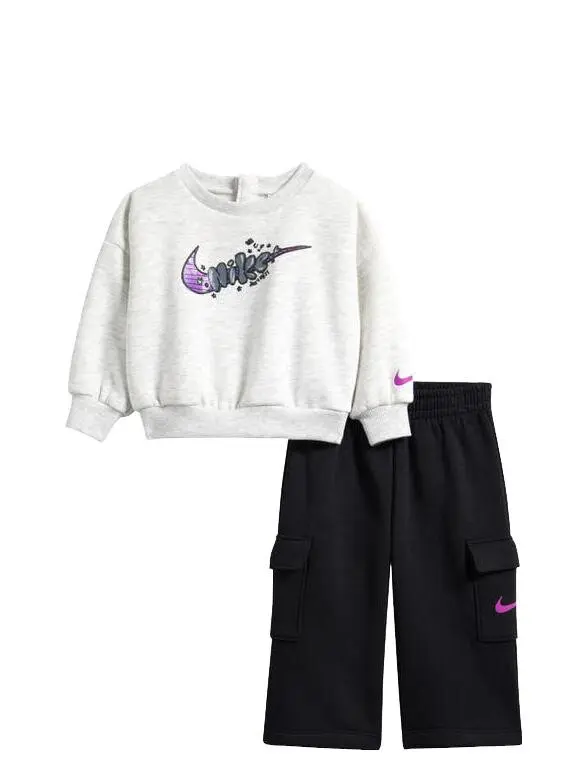 Nike Essential Sweatshirt And Cargo Pants Set - Black