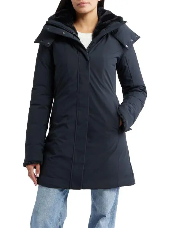 SAVE THE DUCK Samantah Faux-fur Lined Water-resistant Hooded Parka - Black