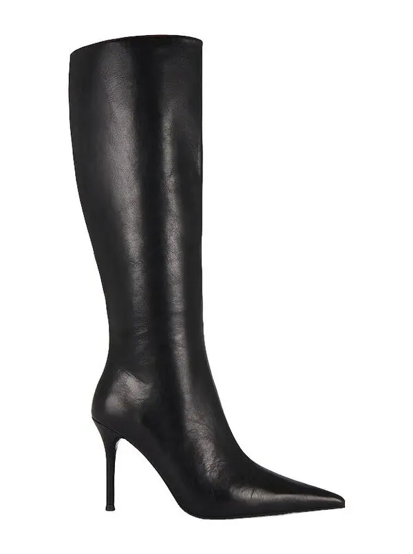 TONY BIANCO Izia Stiletto Heel Pointed Toe Boots - Black