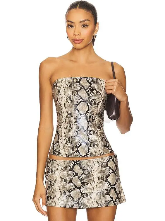 Miaou Corset Top - Brown