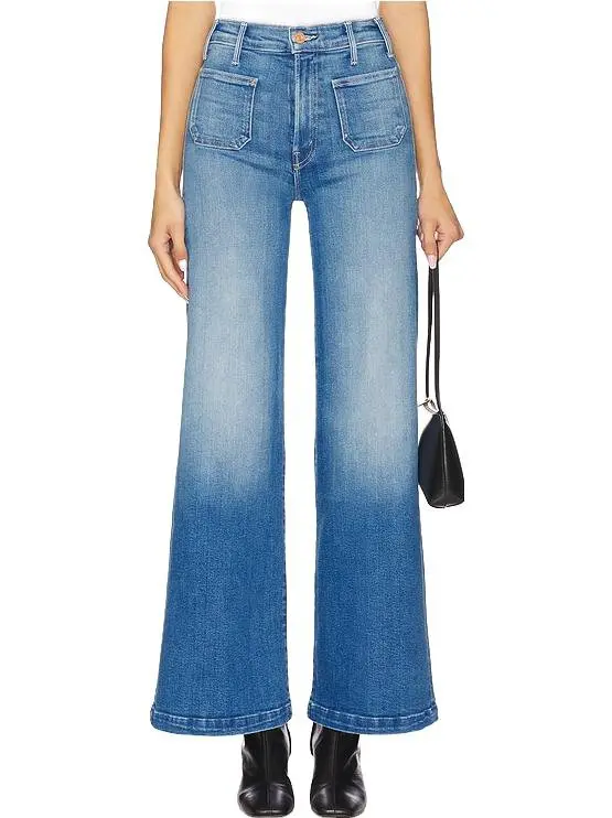 MOTHER Petite Lil' Hustler Roller Patch Pocket Jeans - Blue