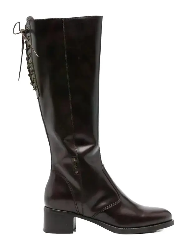 NEROGIARDINI Leather Knee-high Boots - Brown