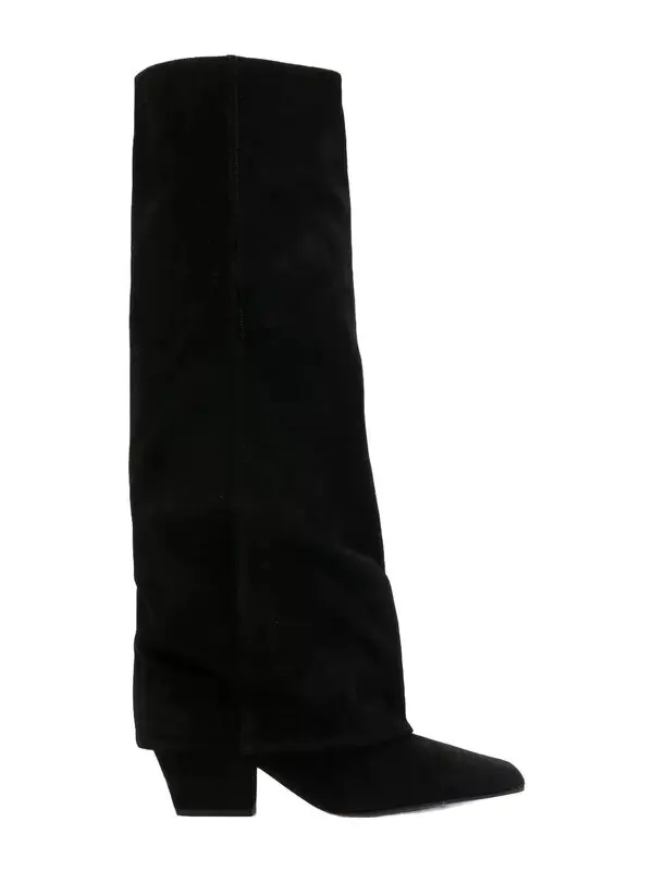 Paris Texas Pointed Suede Boots - Black