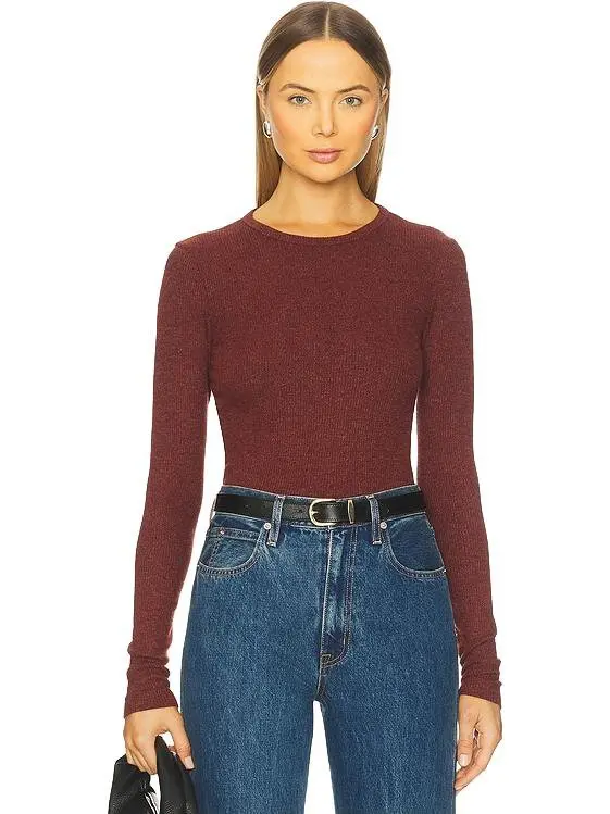 AGOLDE Delphi Slim Tee - Brick