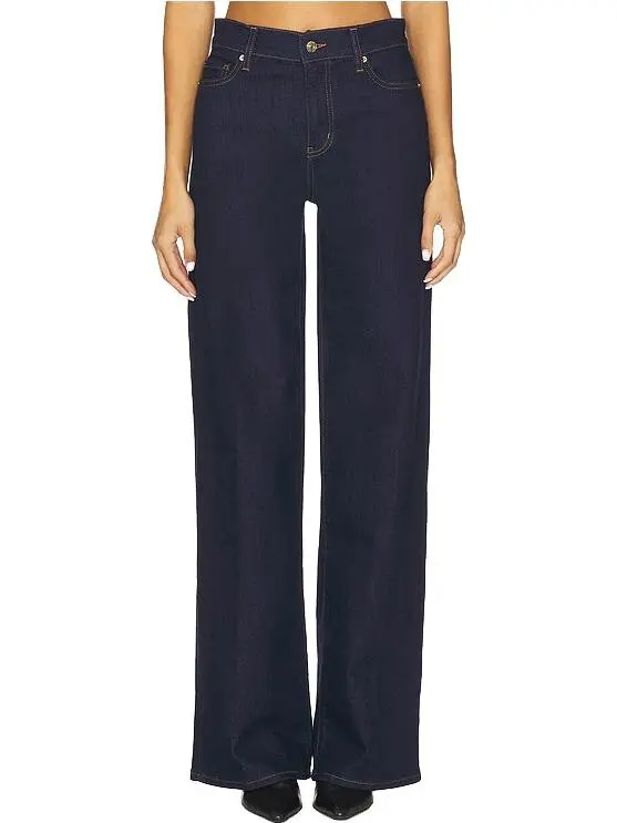 FRAME Le Slim Palazzo Long Jeans - Blue