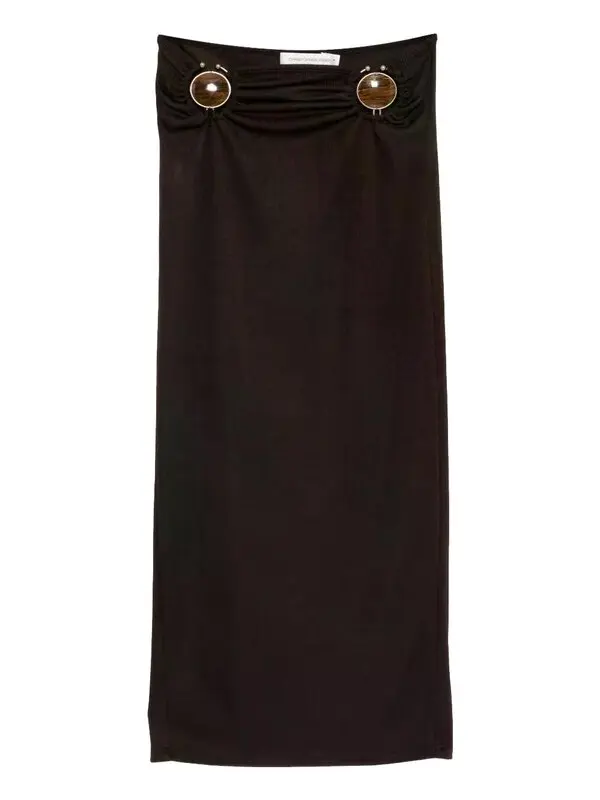 Christopher Esber Ruched Straight Skirt - Brown