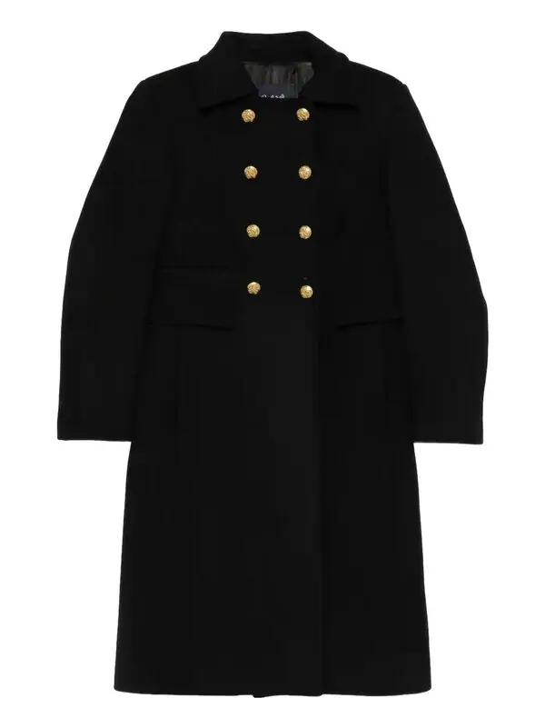 Seafarer Double-breasted Coat - Black