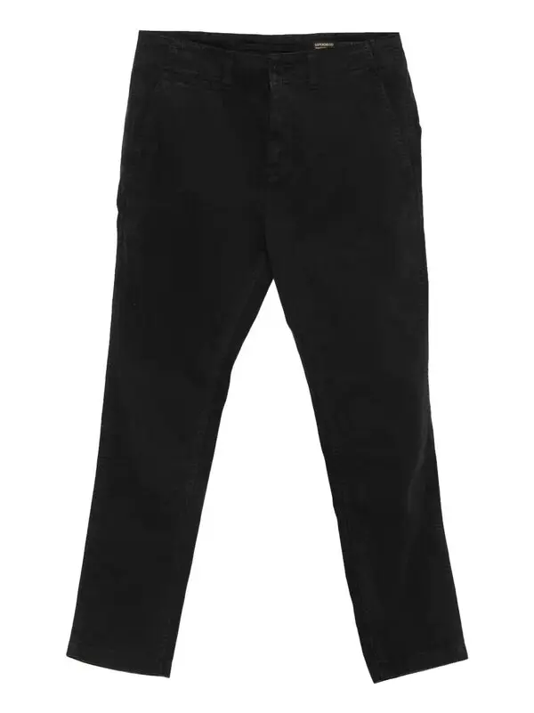 Superdry Stretch-cotton Trousers - Black