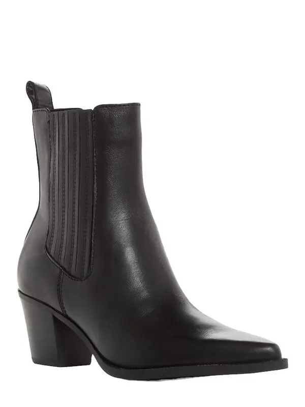 Dolce Vita Bryn Pointed Booties - Black Leather