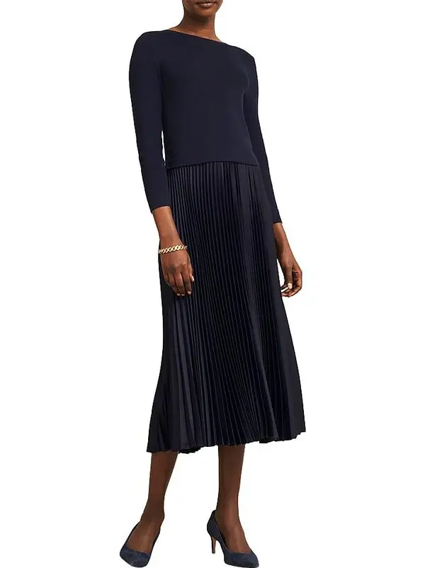 HOBBS LONDON Lucinda Knitted Midi Dress - Hobbs Navy
