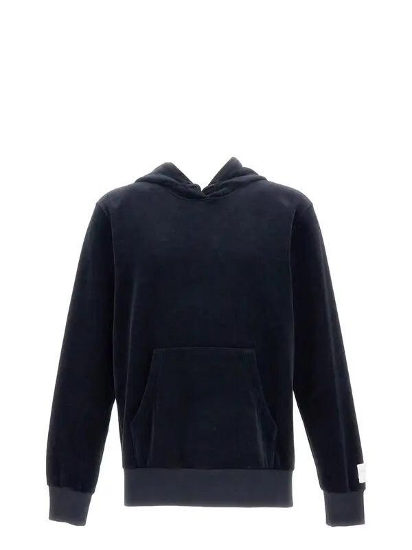Golden Goose Journey M's Hoodie In Double Chenille With Laser Print - Black