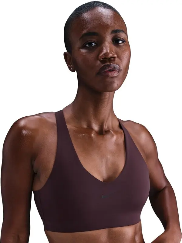 Nike Universa Medium-support Padded Sport Bra - Red
