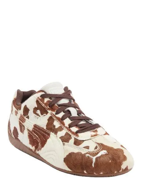 PUMA Speedcat Calf Hair Sneakers - Chocolate Brown/gum