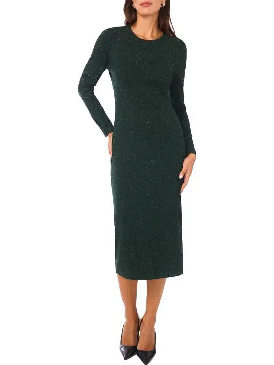 Vince Camuto Metallic Long Sleeve Sheath Dress - Pine Grove