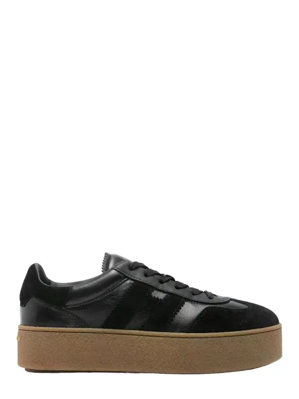 Hogan Suede Panelled Sneakers - Black